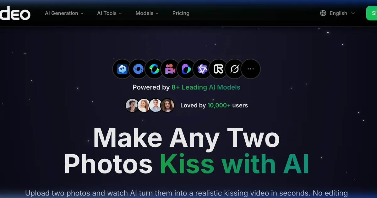 AI Kissing Generator | Make Two Photos Kiss | iMideo