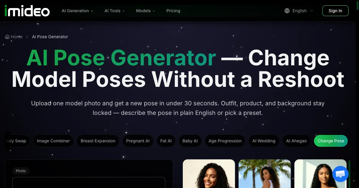 AI Pose Generator | Change Model Poses Without Reshoots