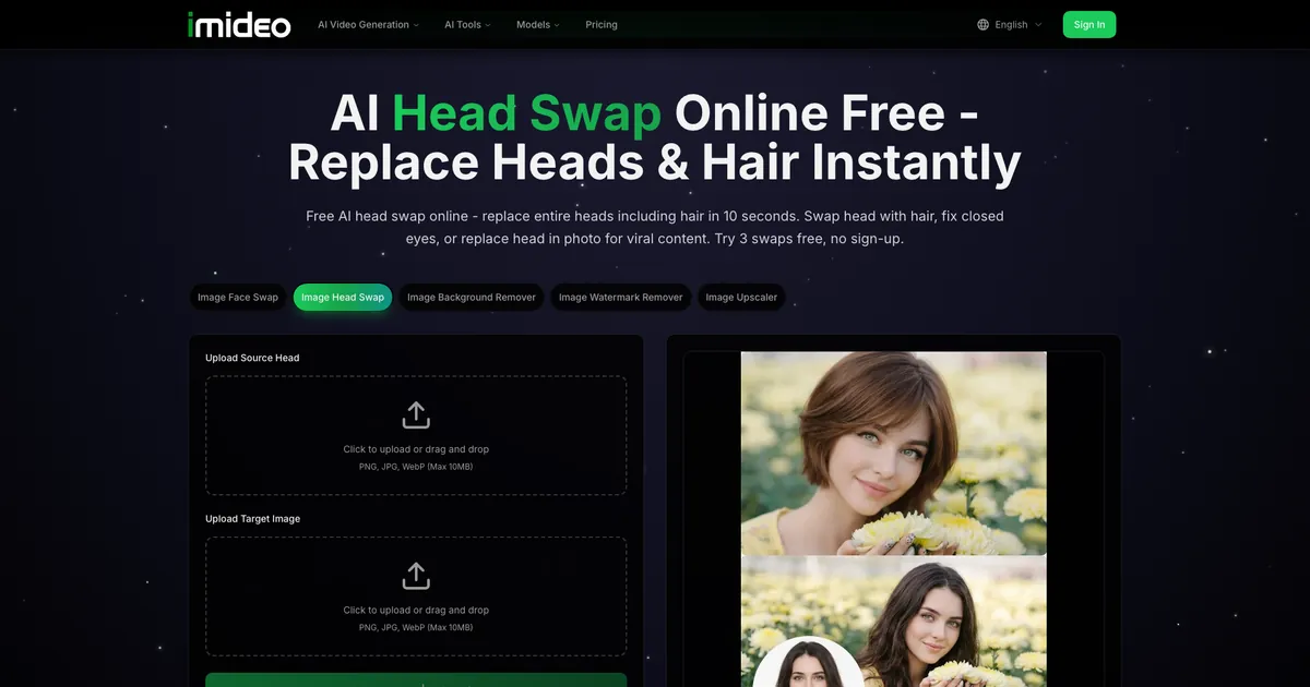 AI Head Swap Online | Replace Head Instantly - Free Tool