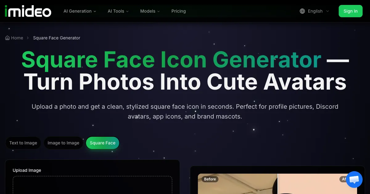 Square Face Generator | Square Face Icon Generator | iMideo